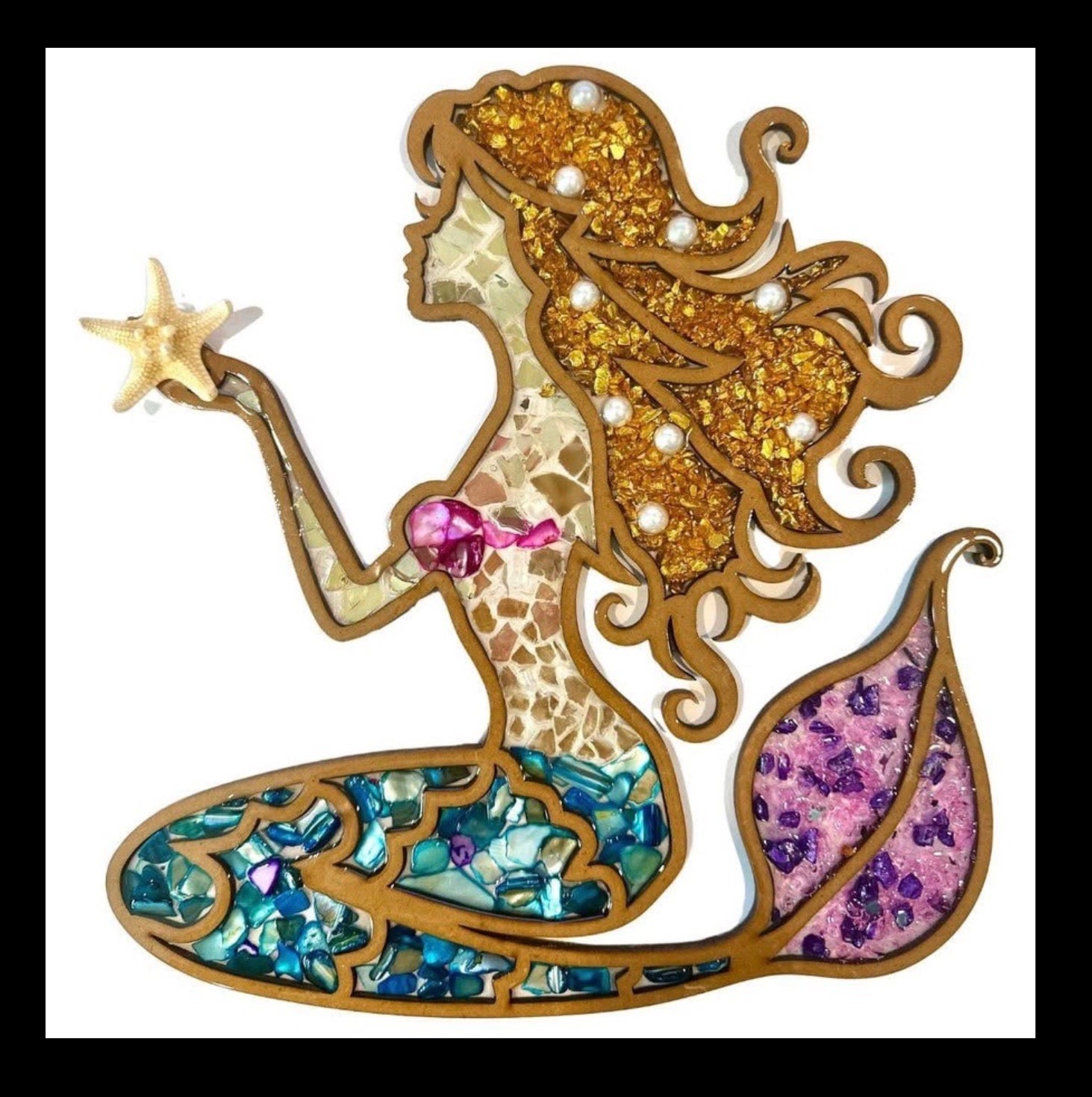 Crushed Glass Resin Mermaid | Art YOUR Way